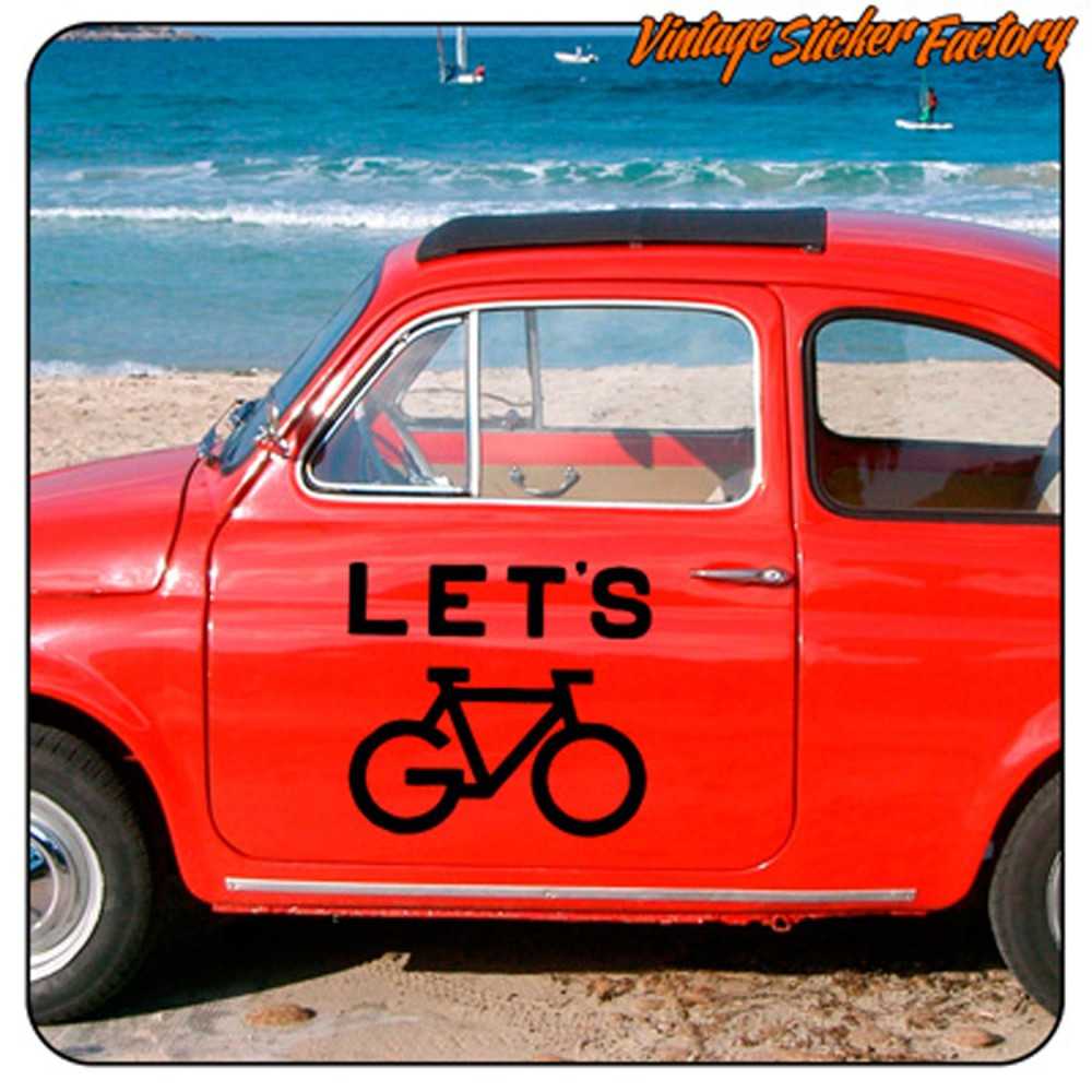 Pegatina LETS GO BIKE. Comprar pegatinas.