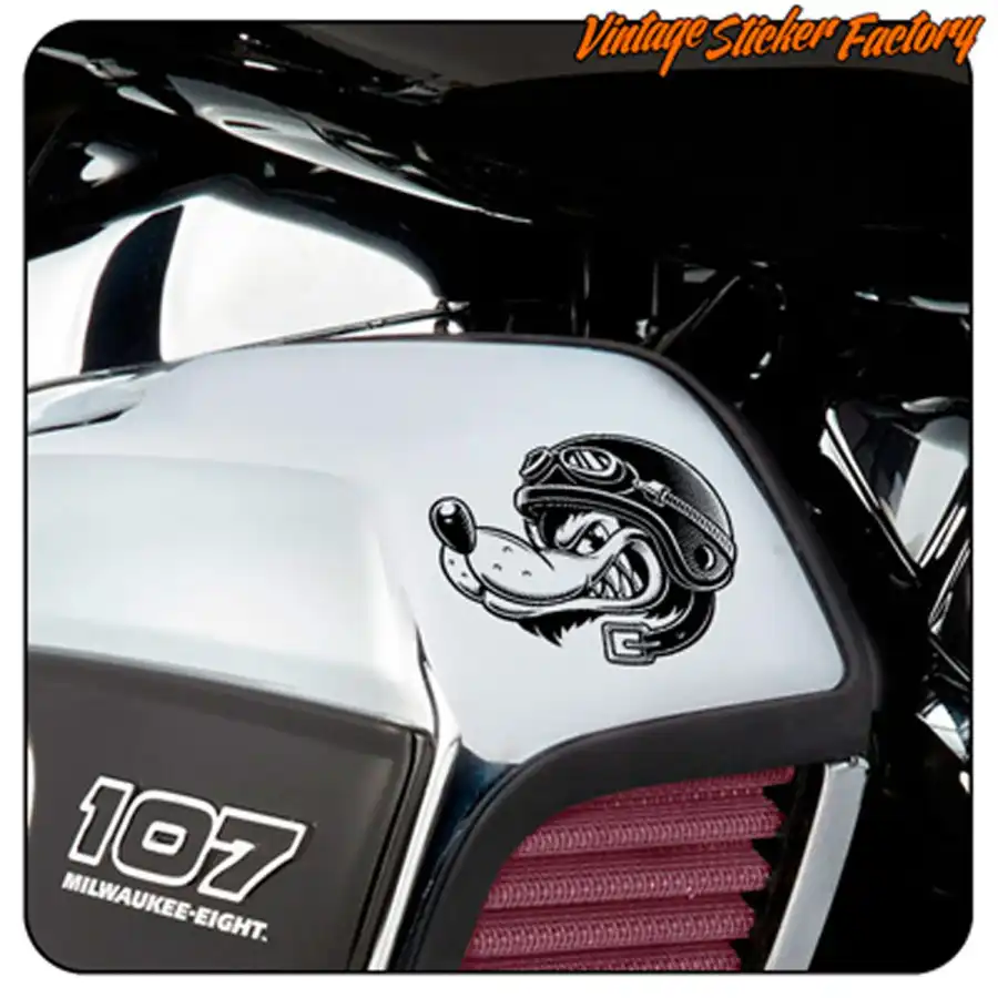 WOLF CAFE RACER STICKER. BUY VINYL STICKERS.