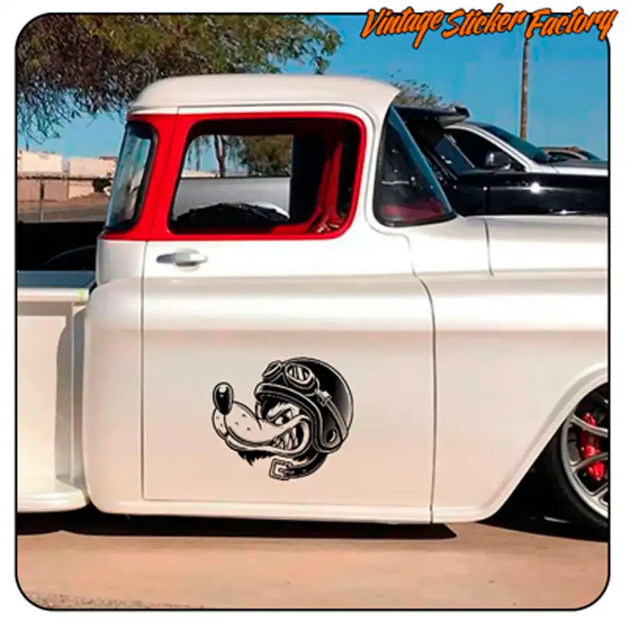 WOLF CAFE RACER STICKER. BUY VINYL STICKERS.