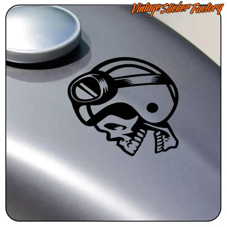 SKULL HELMET STICKER. BUY VINYL STICKERS.