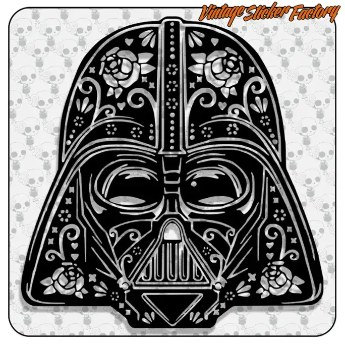 DARTH VADER SUGAR SKULL' STICKERS.