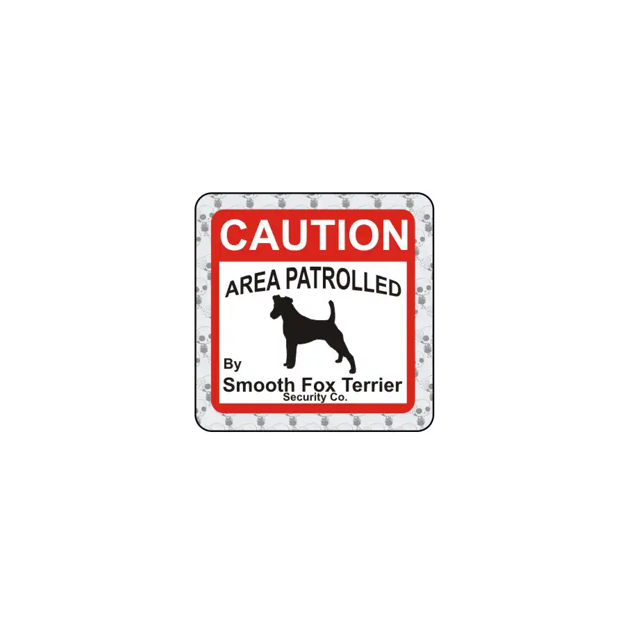 CAUTION AREA PATROLLED STICKER. BUY VINYL STICKERS.